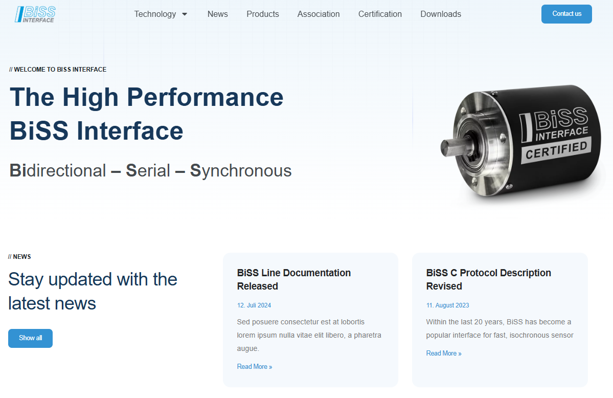 New Website - BiSS Interface